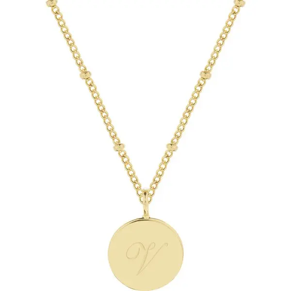 BROOK & YORK Lizzie Initial Pendant Necklace - Gold V