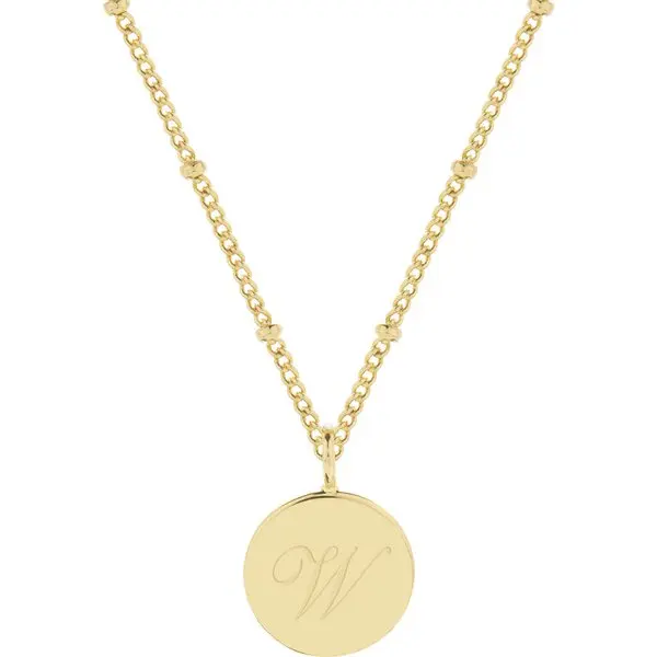 BROOK & YORK Lizzie Initial Pendant Necklace - Gold W