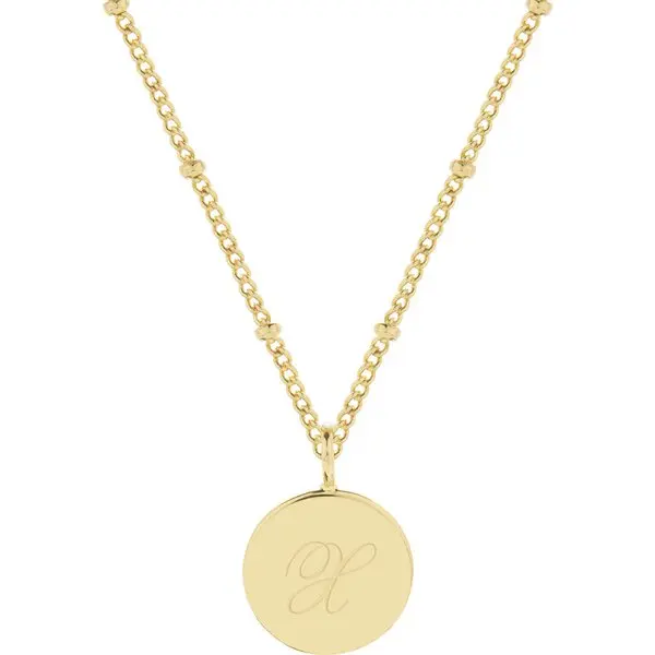 BROOK & YORK Lizzie Initial Pendant Necklace - Gold X
