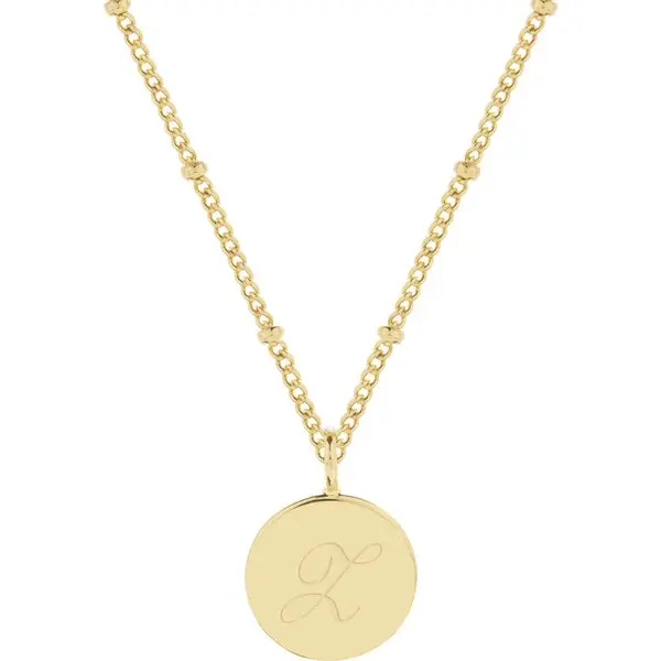 BROOK & YORK Lizzie Initial Pendant Necklace - Gold Z
