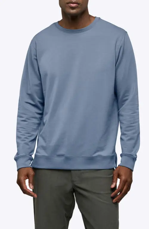 CUTS Hyperloop Split Hem Crewneck Sweatshirt - Cadet Blue