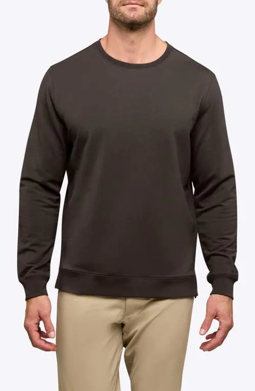 CUTS Hyperloop Split Hem Crewneck Sweatshirt - Truffle