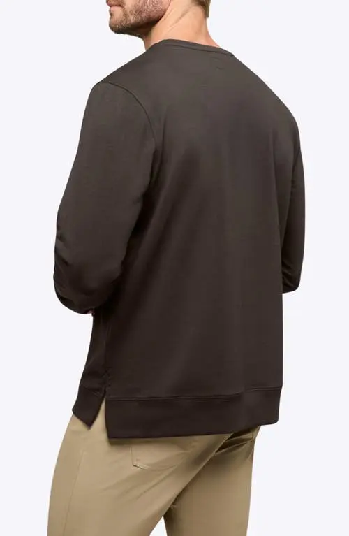 CUTS Hyperloop Split Hem Crewneck Sweatshirt - Truffle