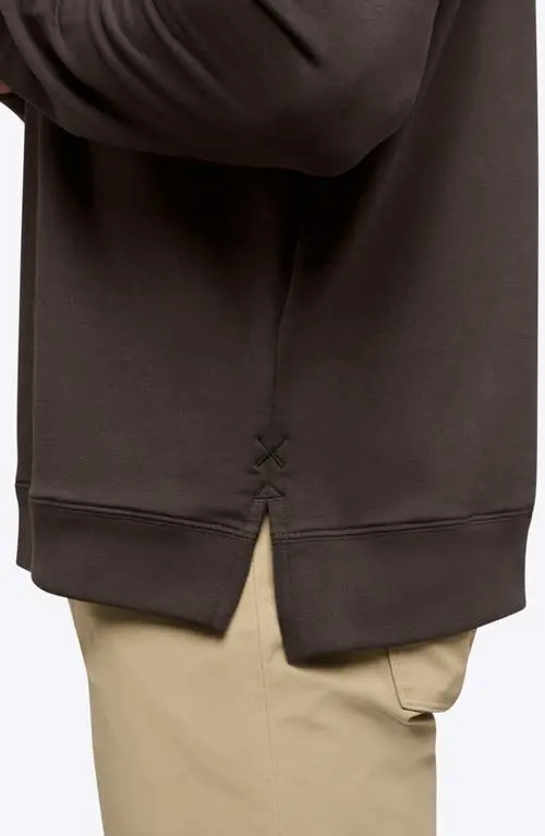 CUTS Hyperloop Split Hem Crewneck Sweatshirt - Truffle