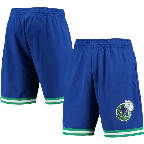Mitchell & Ness Dallas Mavericks 1998 Hardwood Classics 75th Anniversary Swingman Shorts - Blue