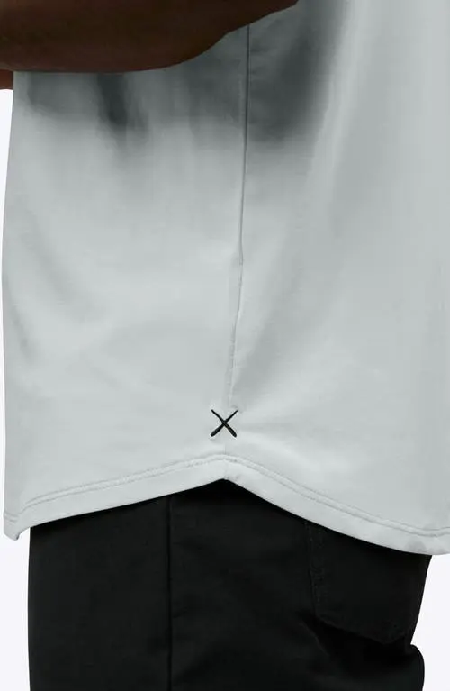 CUTS Ao Curved Hem Short Sleeve Henley - Metal