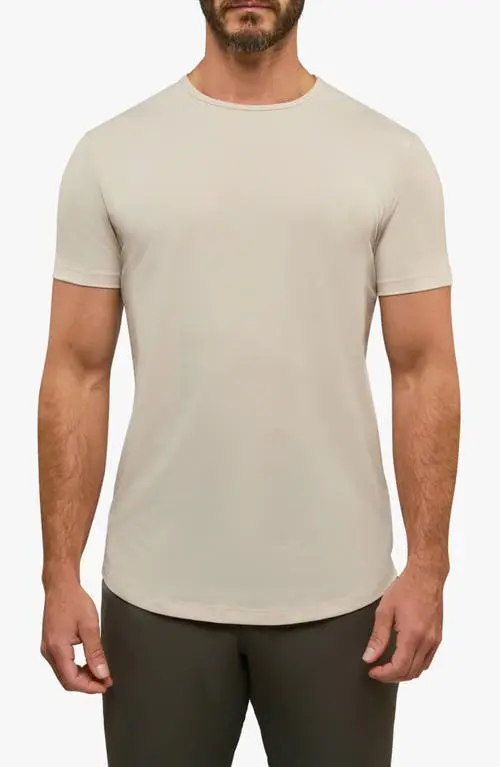CUTS Ao Curve Hem Cotton Blend T-shirt - Clay
