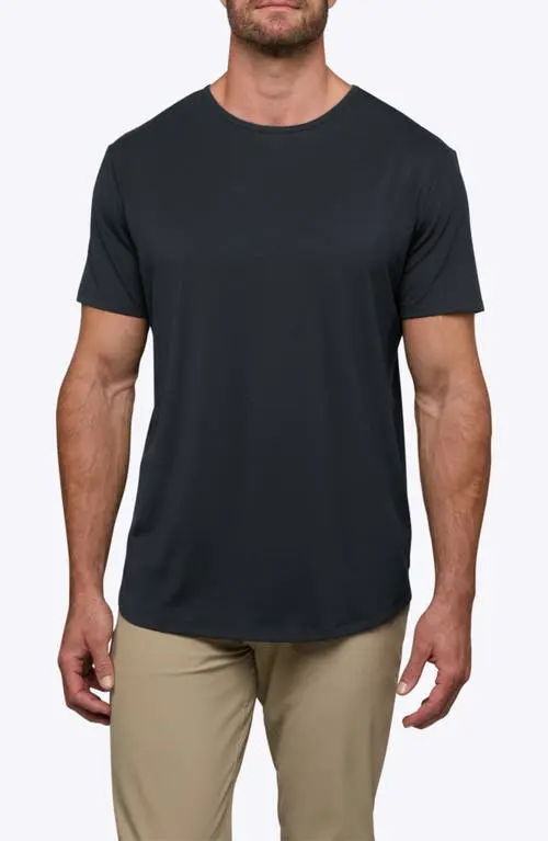 CUTS Ao Curve Hem Cotton Blend T-shirt - Obsidian