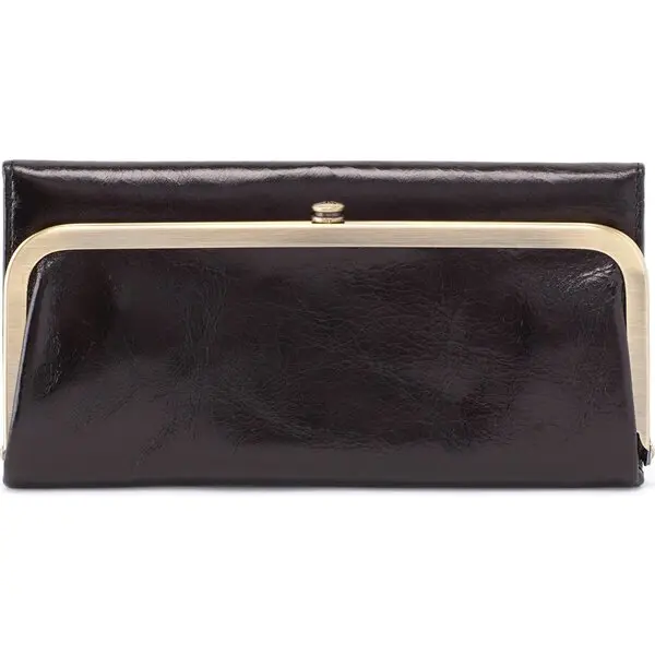 Hobo Rachel Leather Frame Wallet - Black