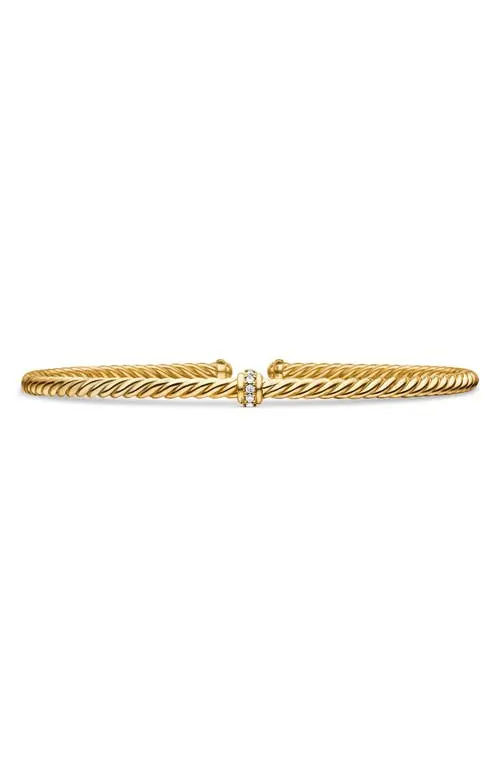 David Yurman Renaissance Bracelet With Diamonds And Sapphires In 18k Gold - Gold/diamond