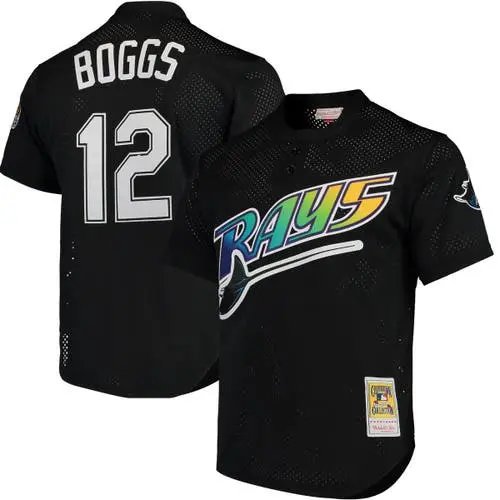 Mitchell & Ness Wade Boggs Tampa Bay Rays 1991 Cooperstown Collection Mesh Batting Practice Jersey