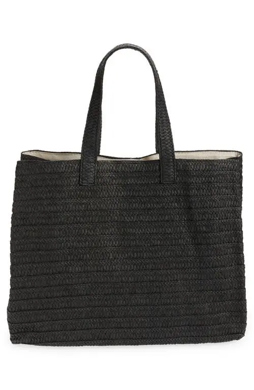 BTB LOS ANGELES Je T'aime Woven Tote With Pearl Embellishments
