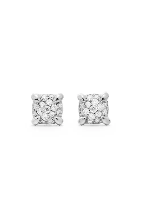 David Yurman Châtelaine Stud Earrings With Diamonds - White Gold/diamond