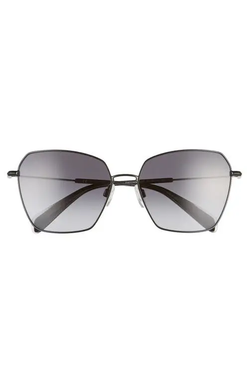Rag & Bone Irregular Square Frame Sunglasses - Black/dark Grey