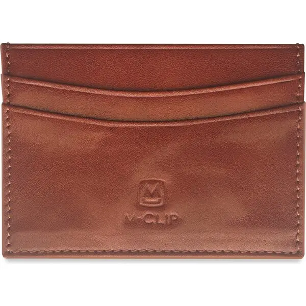 M-Clip® Rfid Leather Card Case - Brown