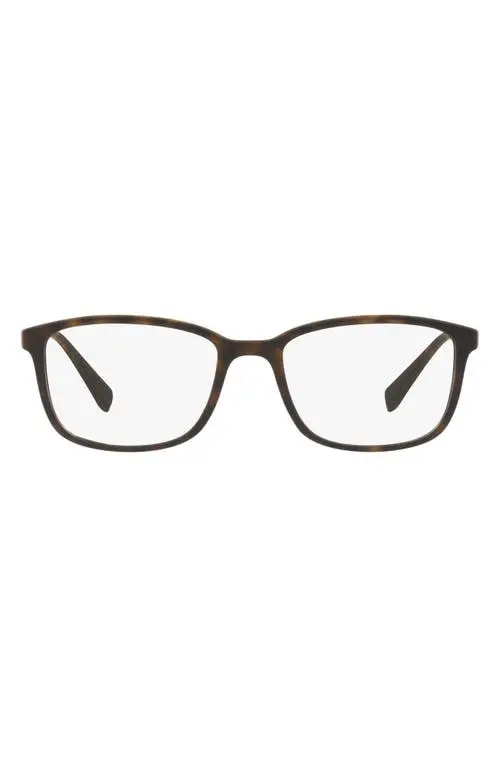 Prada 55mm Rectangular Eyeglasses - Havana
