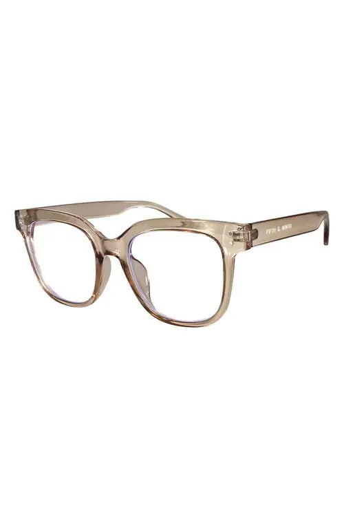 FIFTH & NINTH Draper Blue Light Blocking Square Eyeglasses - Tan