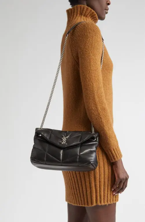 Saint Laurent Small Lou Puffer Bag - 1000 Nero