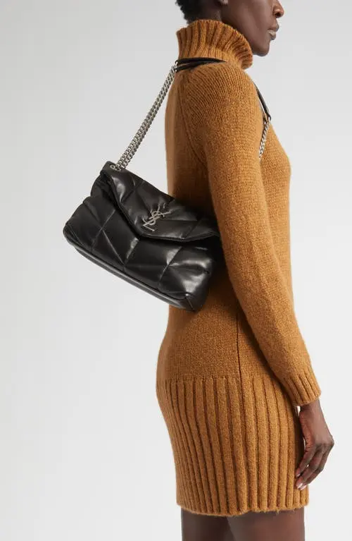 Saint Laurent Small Lou Puffer Bag - 1000 Nero