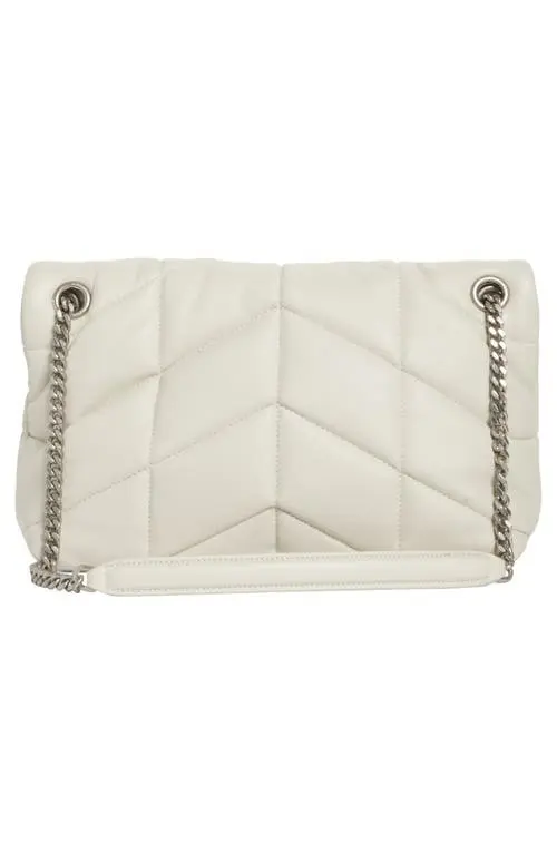 Saint Laurent Small Lou Puffer Bag - Crema Soft