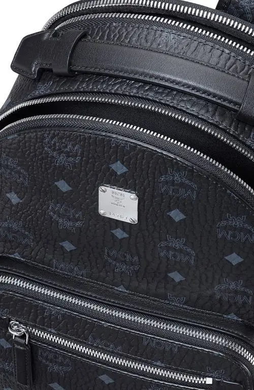 Mcm Stark 32 Visetos Coated Canvas Backpack
