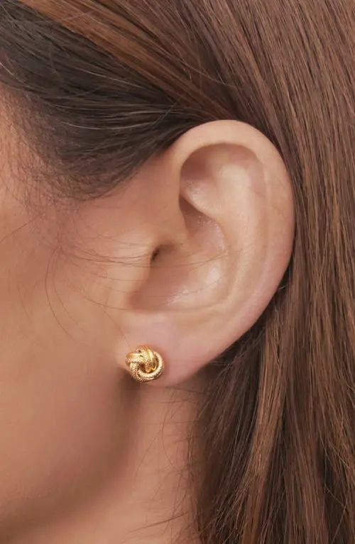 Bony Levy 14k Gold Knot Stud Earrings - Yellow