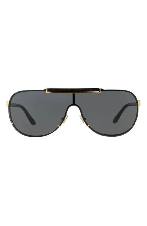 Versace 40mm Shield Sunglasses - Gold/dark Grey