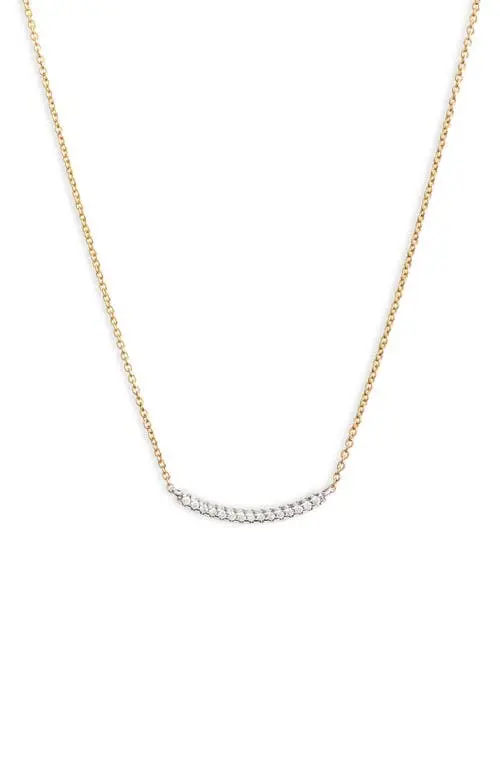 DANA REBECCA DESIGNS Ava Bea Diamond Bar Pendant Necklace - White Gold/gold/diamond