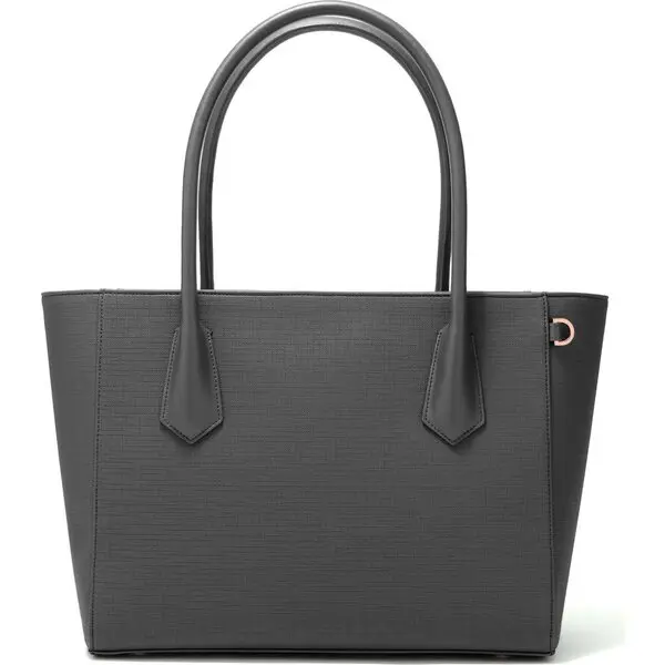 Dagne Dover Signature Legend Coated Canvas Tote - Graphite