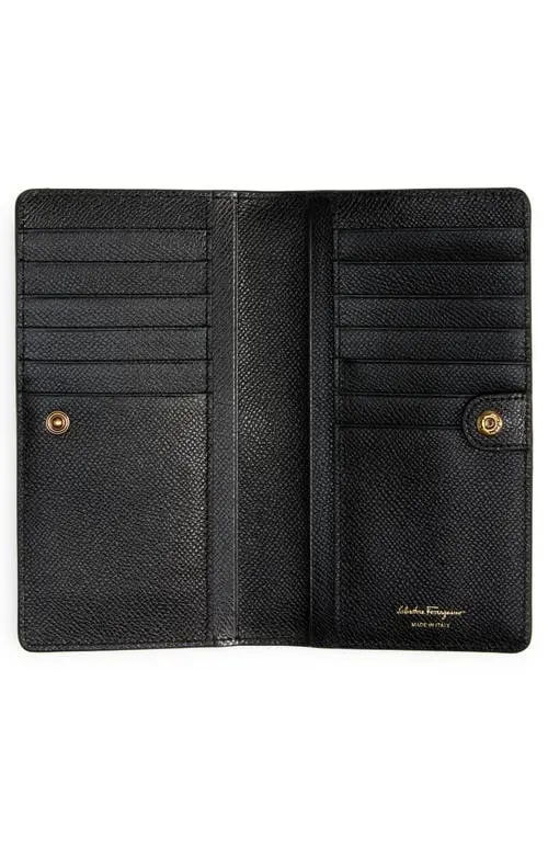 FERRAGAMO Gancini Continental Wallet - Nero