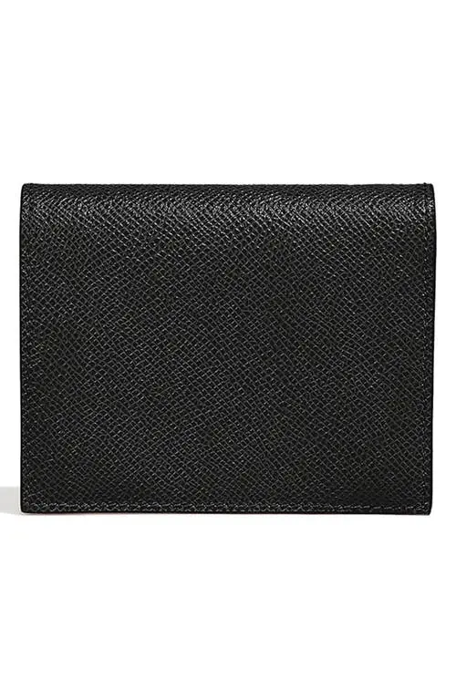 FERRAGAMO Gancini Leather French Wallet - Nero