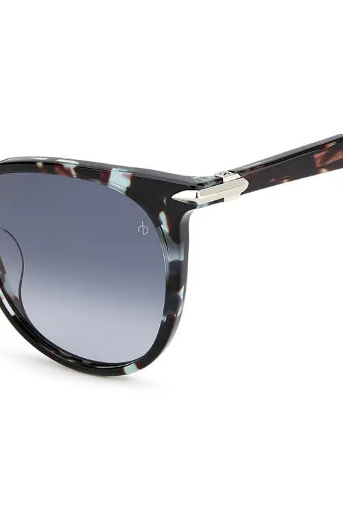 Rag & Bone grey gradient cat eye sunglasses, GD1236 Rag & Bone 53mm Gradient Cat Eye Sunglasses - Blue Havana  main image 4