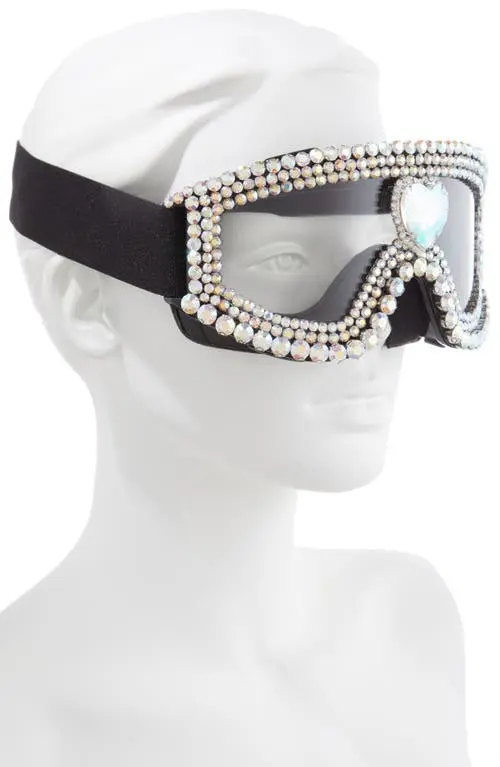RAD + REFINED Crystal Heart Embellished Goggles