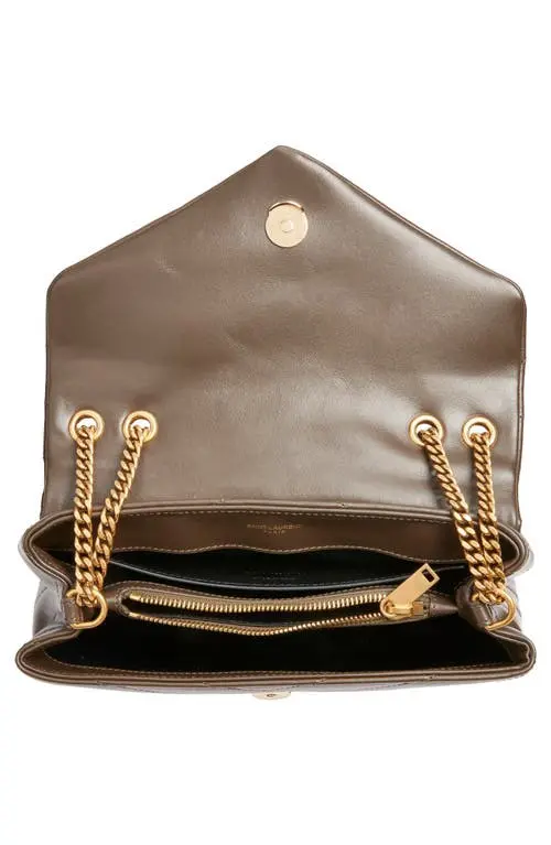 Saint Laurent Loulou Chain Shoulder Bag - Light Musk