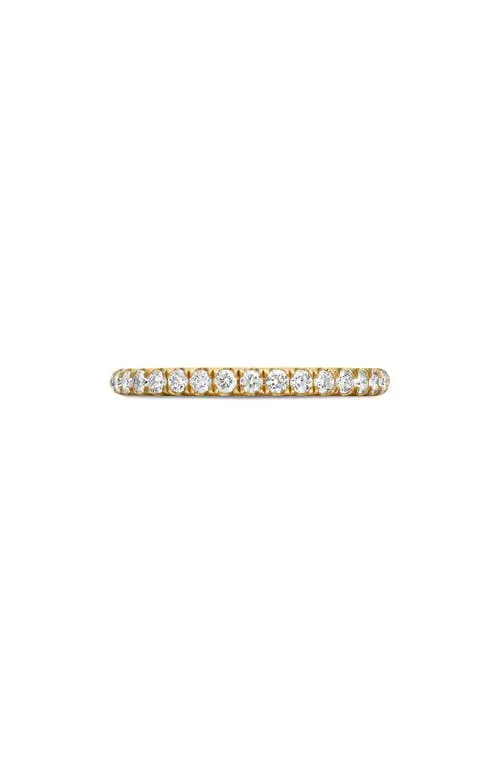 David Yurman Cable Collectibles And Diamond Stackable Ring, 2mm - Gold