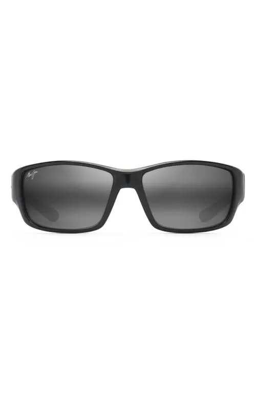 Maui Jim Local Kine 61mm Polarized Sunglasses - Black/ Grey/ Maroon
