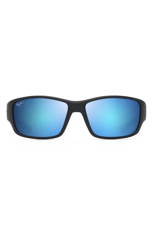 Maui Jim Local Kine 61mm Polarized Sunglasses - Black/ Sea Blue/ Grey