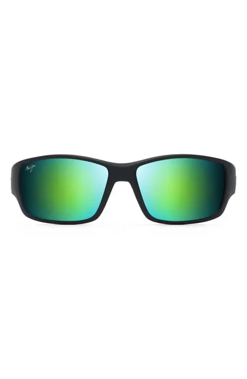 Maui Jim Local Kine 61mm Polarized Sunglasses - Black/green/grey