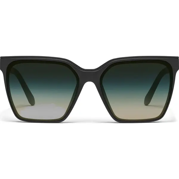 Quay Level Up 60mm Square Sunglasses - Matte Black/ Palm Taupe