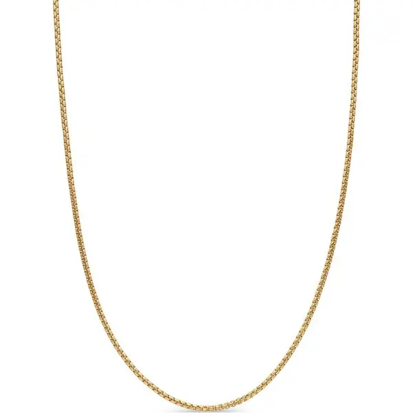 David Yurman 18k Box Chain Necklace - Yellow Gold