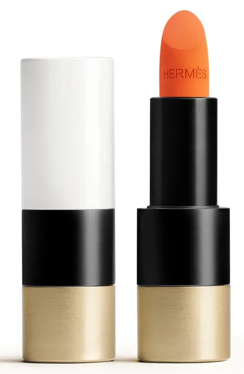 Hermès Rouge Matte Lipstick - 33 Orange Boite