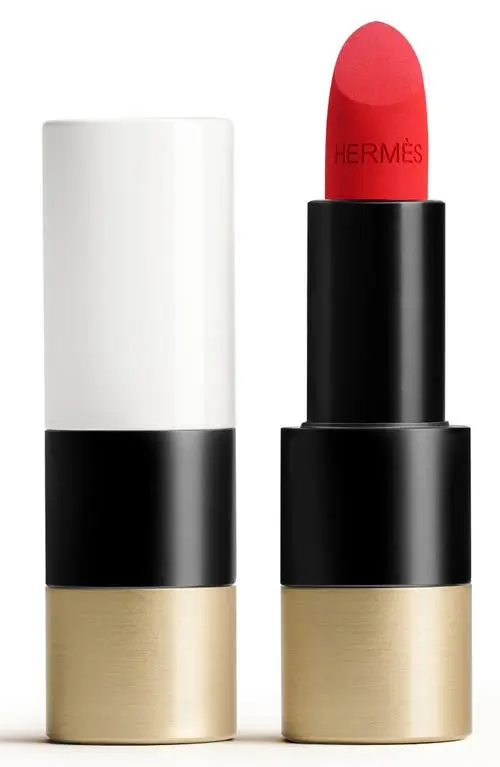 Hermès Rouge Matte Lipstick - 64 Rouge Casaque