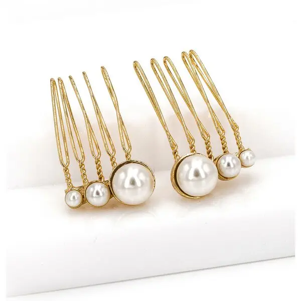 Brides & Hairpins Feya Hair Combs Set Of 2 - Gold