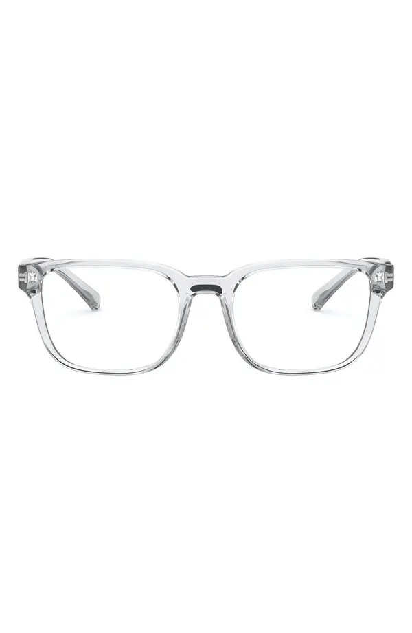 Armani Exchange 54mm Rectangle Eyeglasses - Transparen