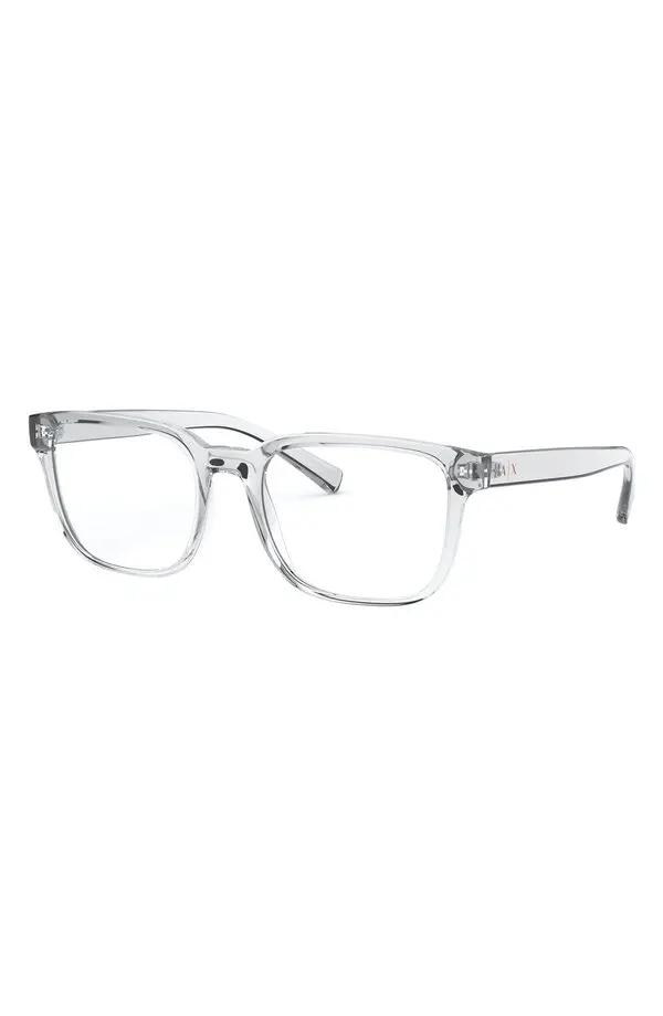 Armani Exchange 54mm Rectangle Eyeglasses - Transparen
