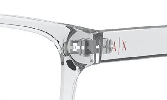 Armani Exchange 54mm Rectangle Eyeglasses - Transparen