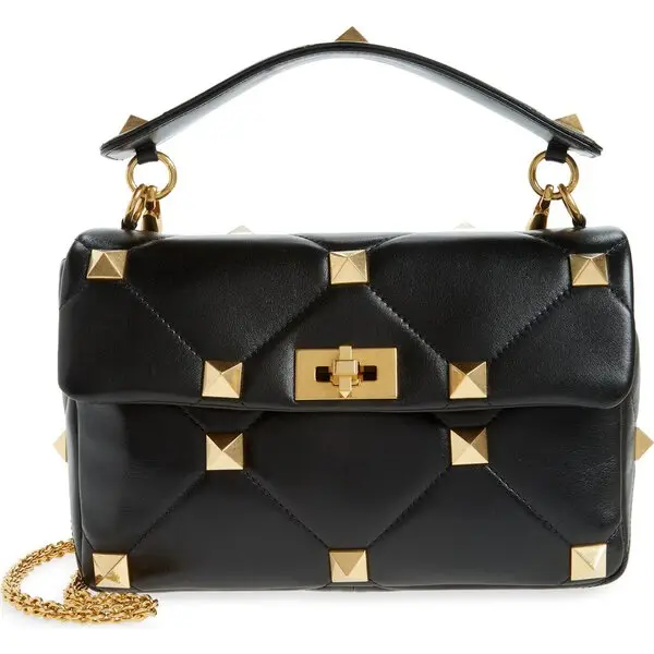 Valentino Garavani Roman Stud Nappa Chain Bag - Nero
