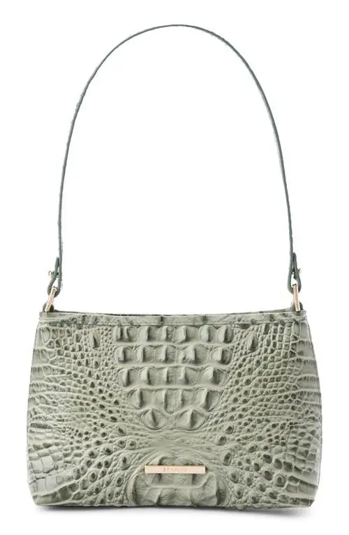 Brahmin Lorelei Croc Embossed Leather Shoulder Bag - Softgrass