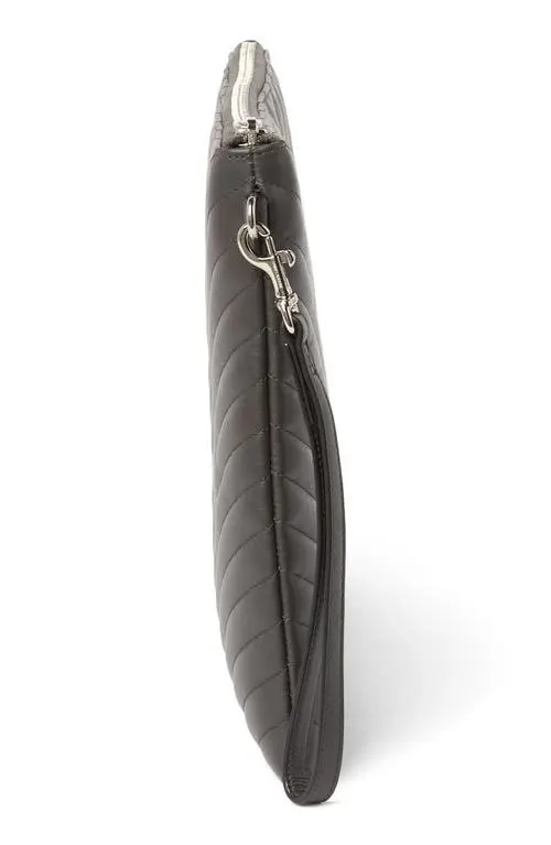 Saint Laurent Large Monogram Matelassé Leather Pouch