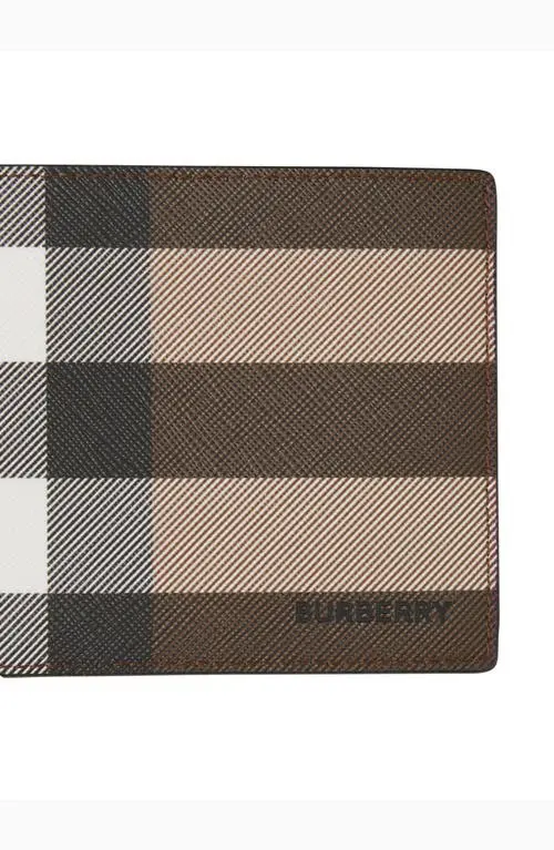 Burberry Check E-canvas International Bifold Wallet